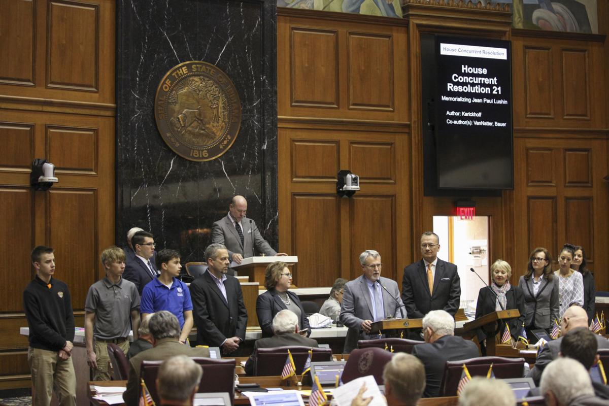 Karickhoff presents memorial resolution for Lushin at Statehouse ...