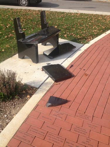 Bench at MLK memorial badly damaged during incident | Local news ...