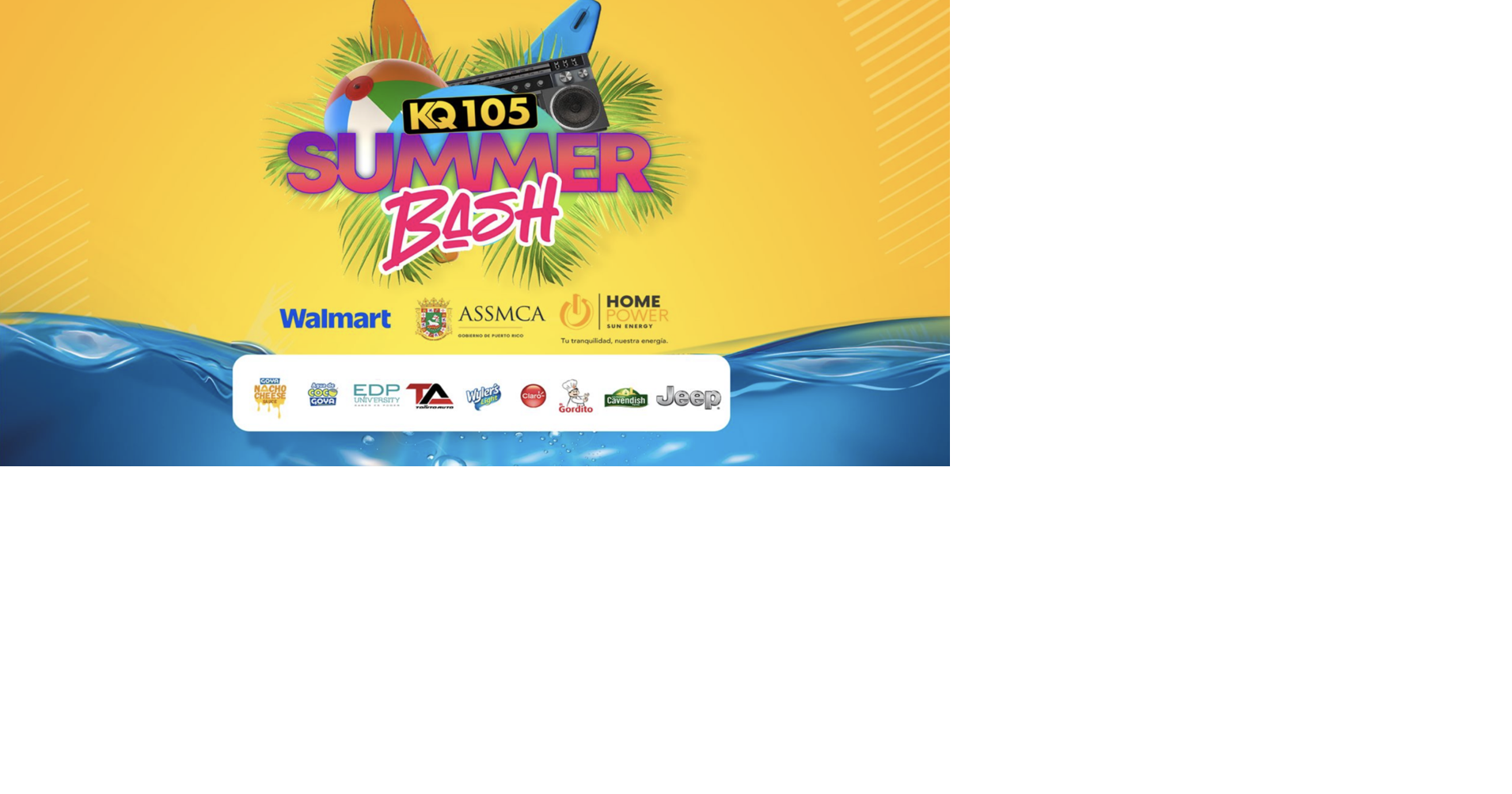 KQ 105 te invita al KQ Summer Bash, ¡en una playa cerca de ti ...