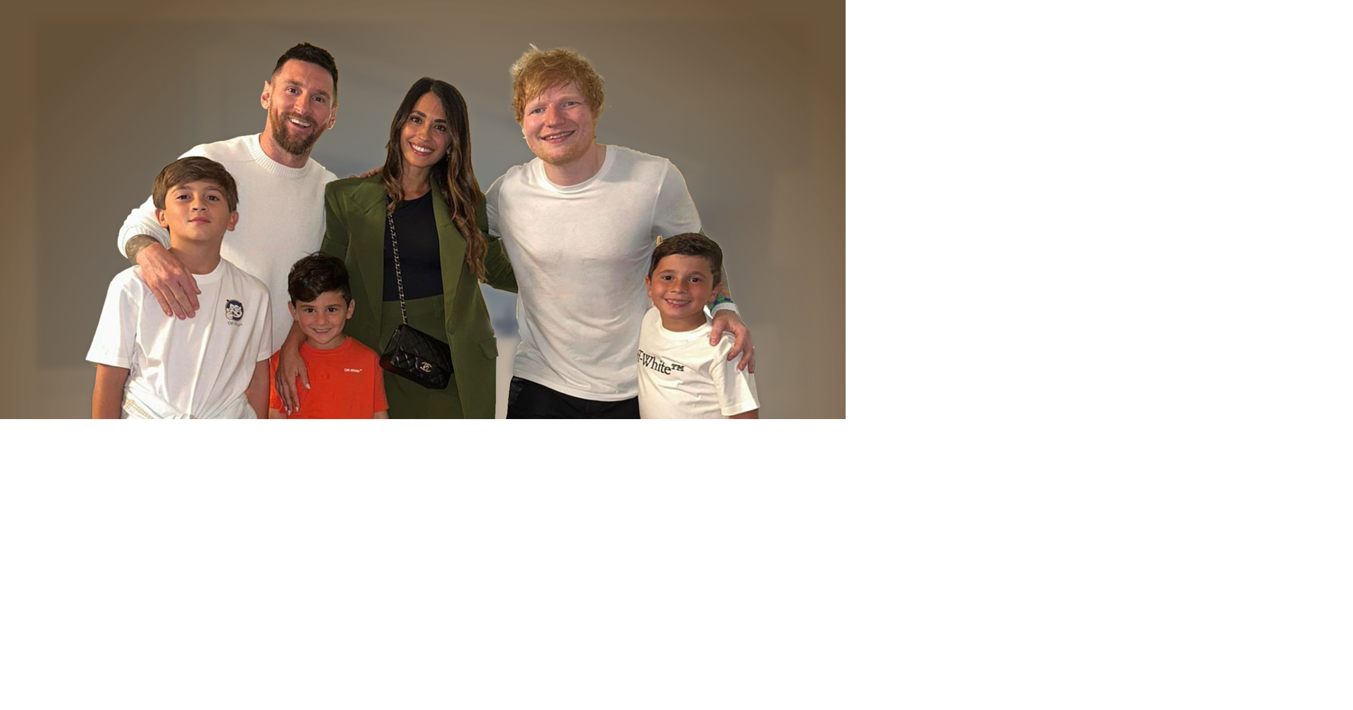 Leonel Messi asiste al concierto de Ed Sheeran junto a su familia ...