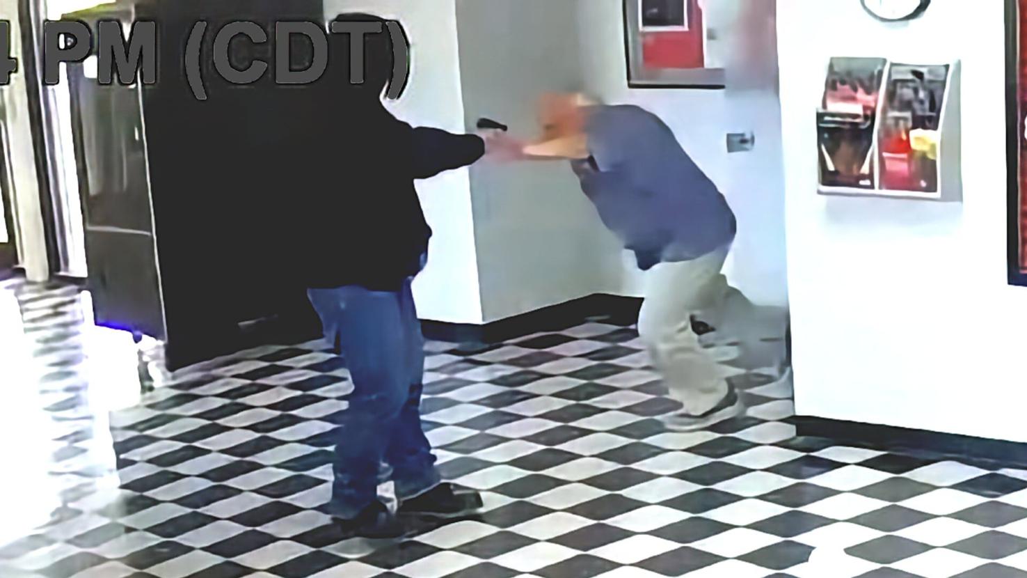 Surveillance footage shows dramatic takedown of Pauls Valley school ...