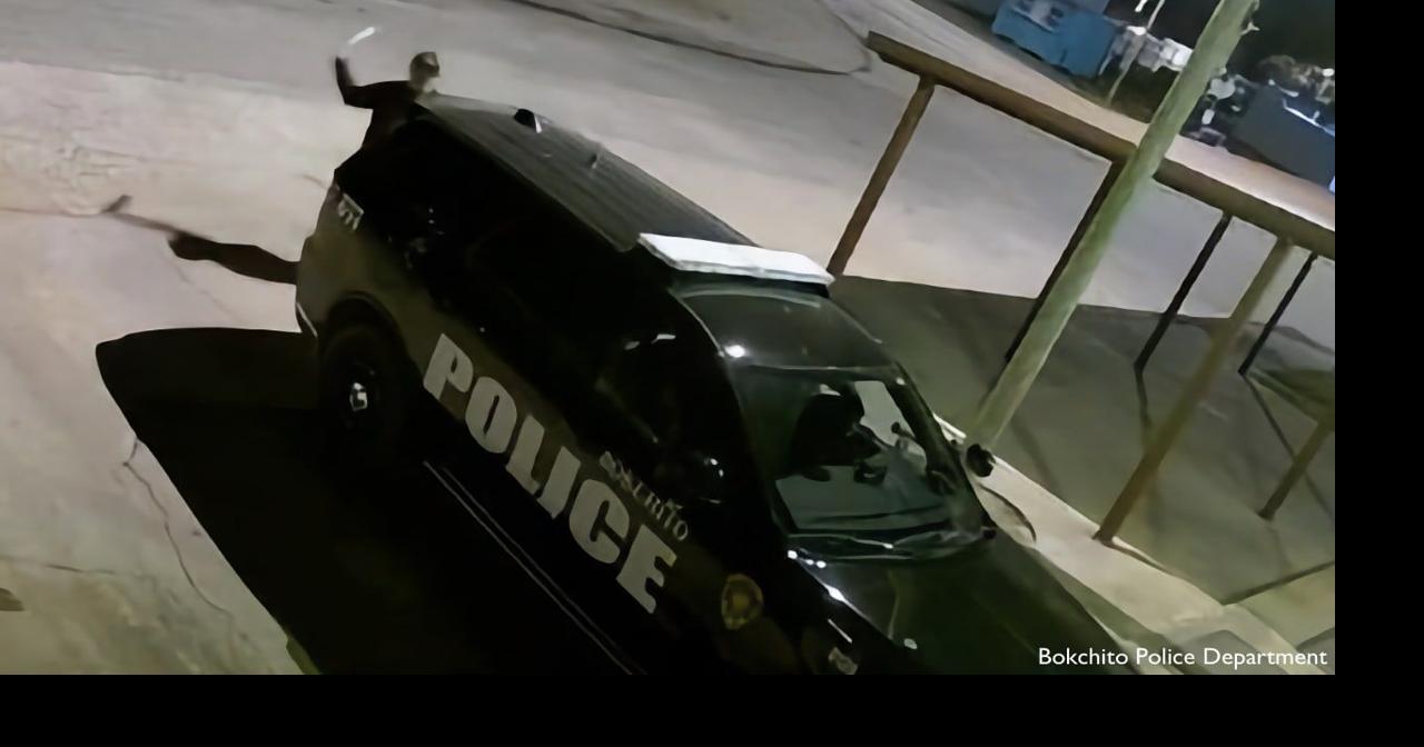 Bokchito police car vandalism caught on camera | Crime | kten.com