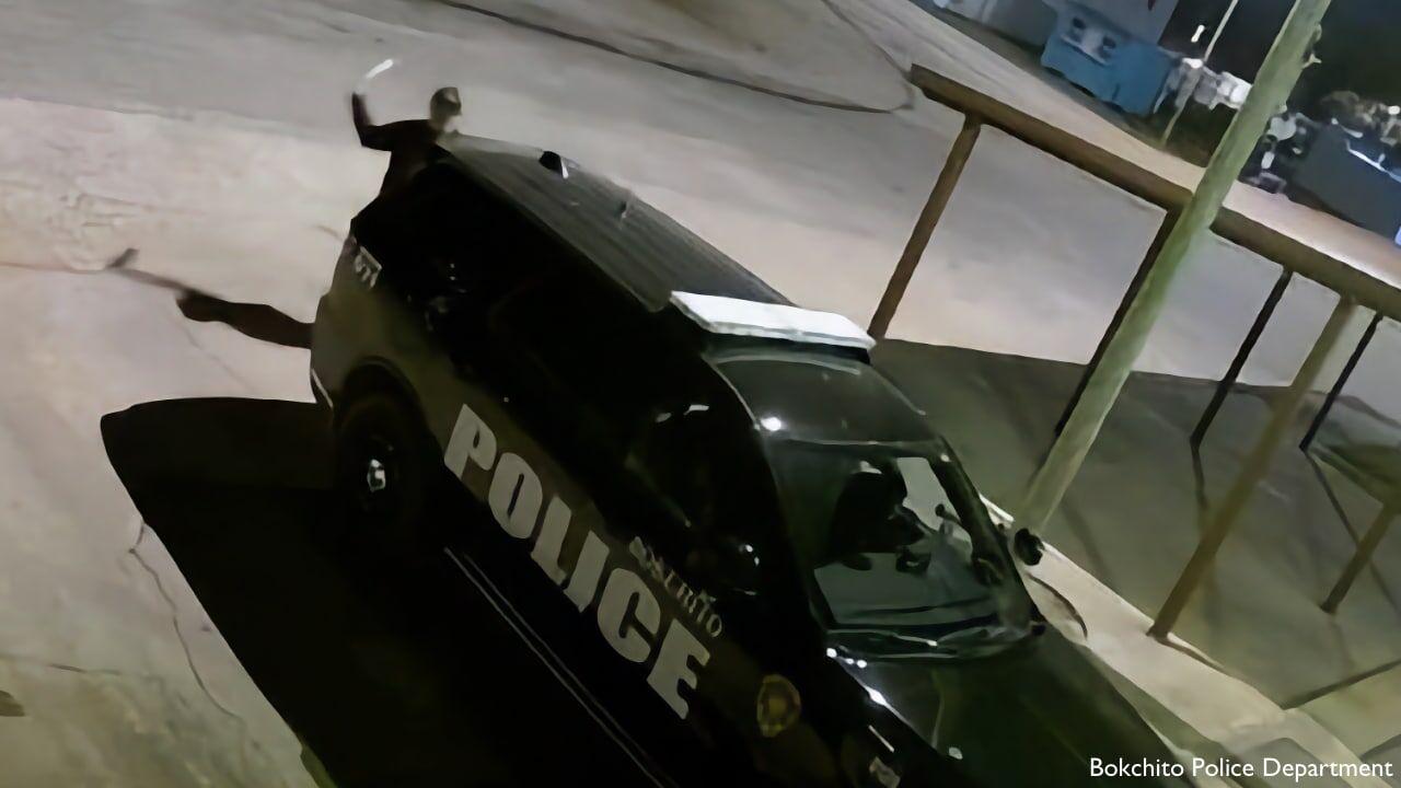 Bokchito police car vandalism caught on camera | Crime | kten.com