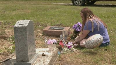 Family upset after damage to Stringtown cemetery gravesite | | kten.com
