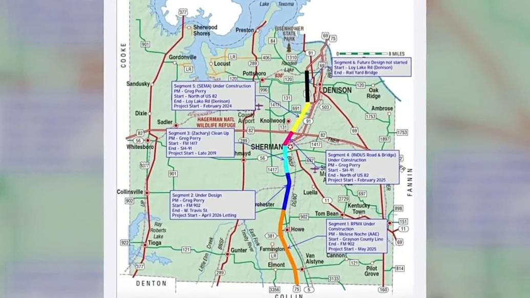 US 75 construction closures in Sherman and Denison | Texas Headline ...