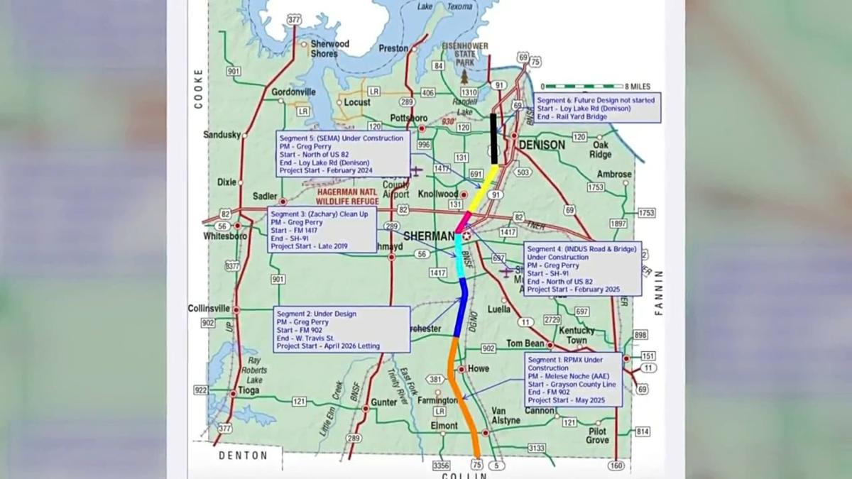US 75 construction closures in Sherman and Denison | Texas Headline ...