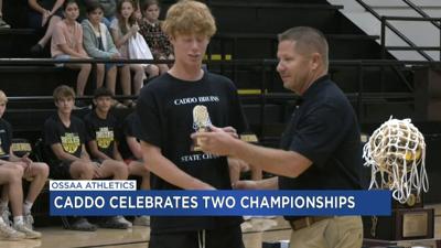 Caddo celebrates two championship teams | Basketball | kten.com