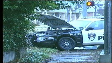 A Denison Police Cruiser Crashes into a Utility Pole | | kten.com