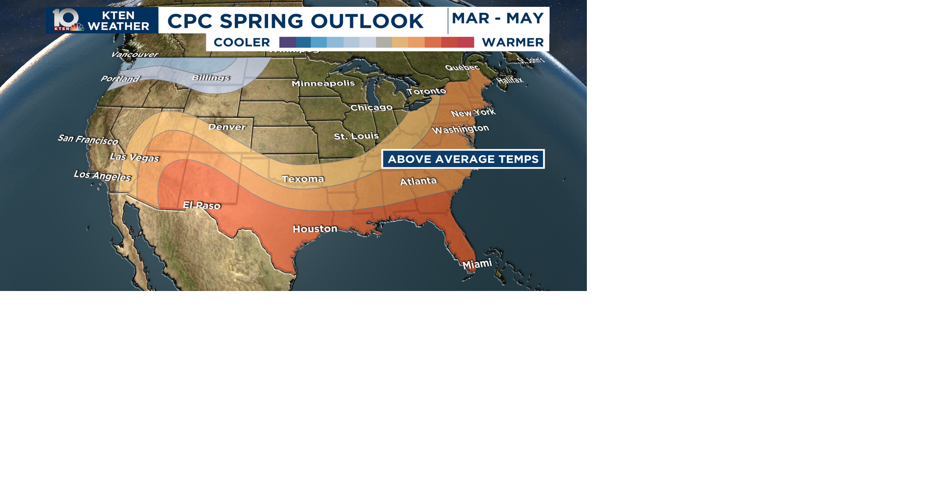 NOAA releases Spring Outlook 2025 | Weather | kten.com