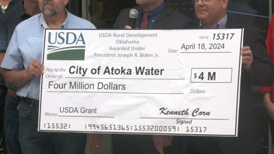 Federal grant gives a boost to Atoka's water system | News | kten.com