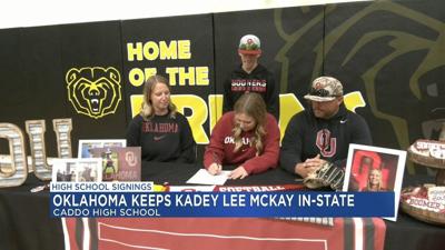 Caddo's Kadey Lee McKay signs with OU | Baseball-softball | kten.com