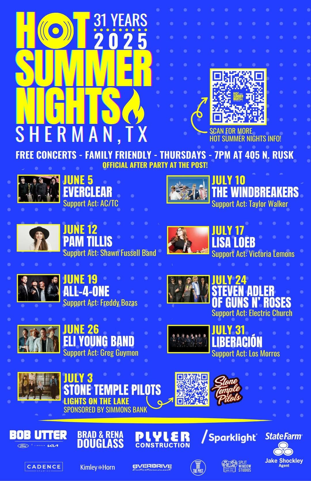 Here's the lineup for Sherman summer concert series | Texas Headlines ...