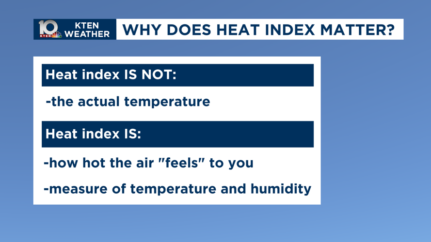 Why heat index matters and what is it? | Weather | kten.com