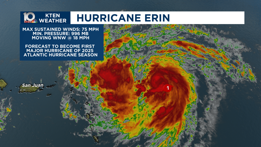 Hurricane Erin is the first hurricane of the Atlantic season | Weather ...