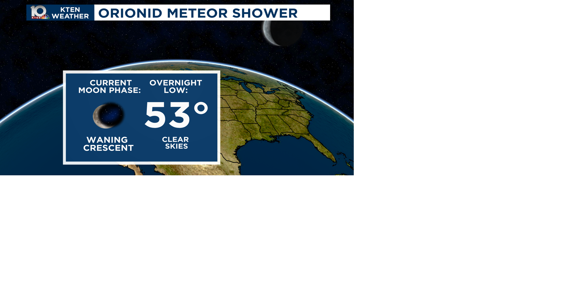 Orionid meteor shower peaks next week | Weather | kten.com
