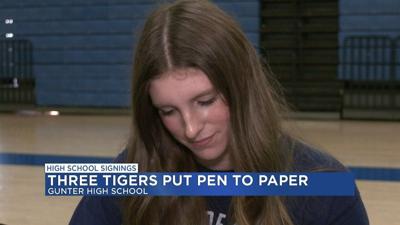 Three standout Gunter athletes sign NLI | | kten.com