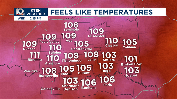 Another round of dangerous heat for Texoma | Weather News | kten.com