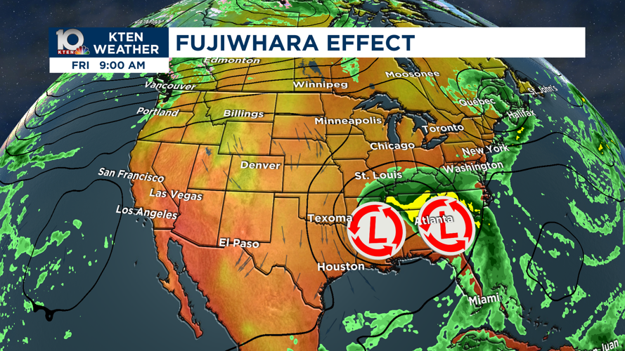 Fujiwhara Effect will impact Hurricane Helene | Weather | kten.com