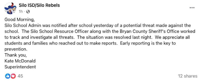15-year old in custody after threat reported at Silo High School | News ...