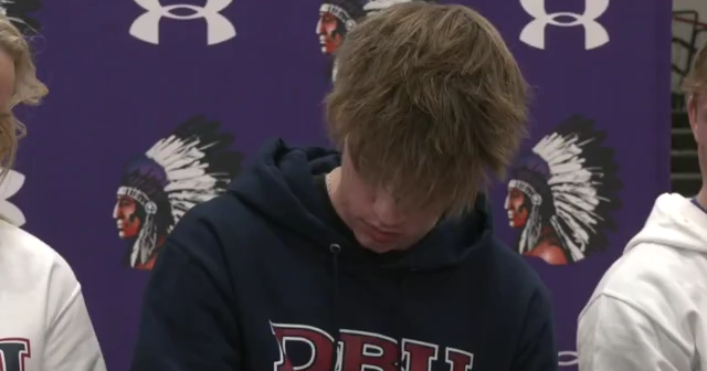 Hunter Horton goes from a Purple Warrior to a Patriot | Sports | kten.com