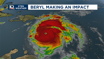 Hurricane Beryl breaks records left and right | News | kten.com