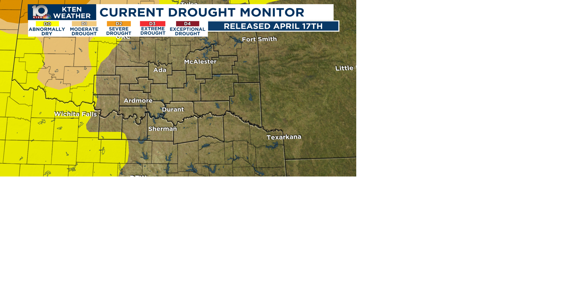 Mid April drought update | Weather | kten.com