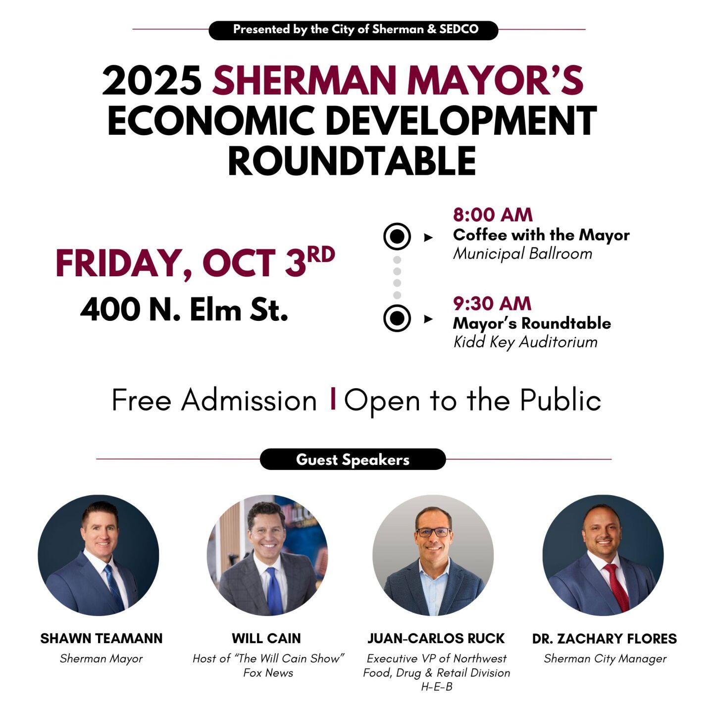 Preview: Sherman Mayor’s Economic Development Roundtable | Texas ...