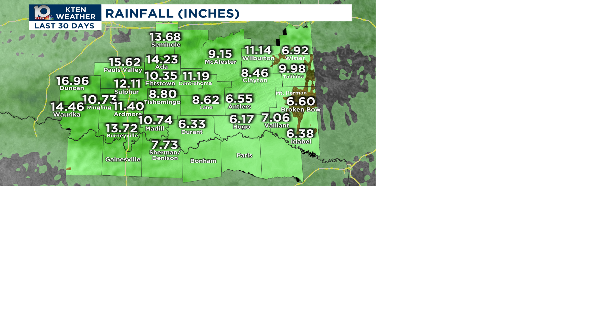 Wettest April on record for Oklahoma | Weather | kten.com