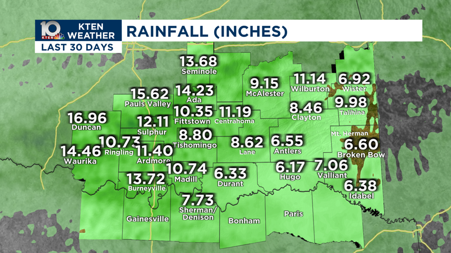 Wettest April on record for Oklahoma | Weather | kten.com