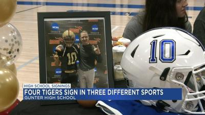 Four Gunter athletes sign in three different sports | | kten.com