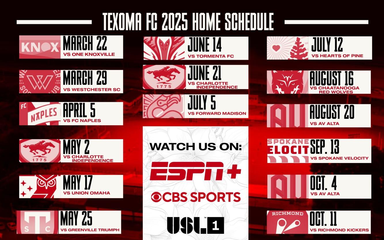 Sherman soccer club announces debut season schedule | News | kten.com