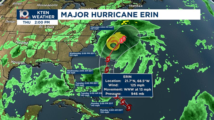 Hurricane Erin update | Weather | kten.com