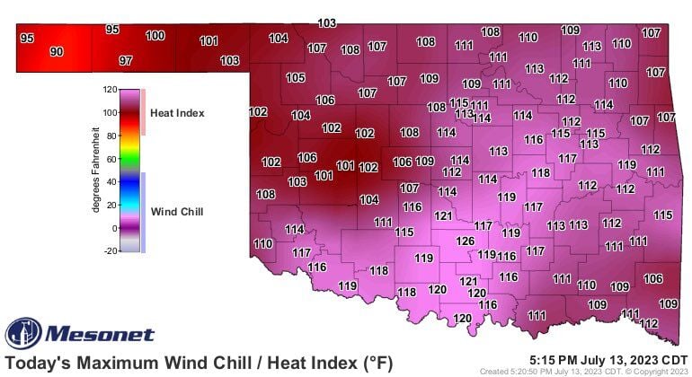 Oklahoma’s highest heat index value recorded in Texoma | Weather News ...