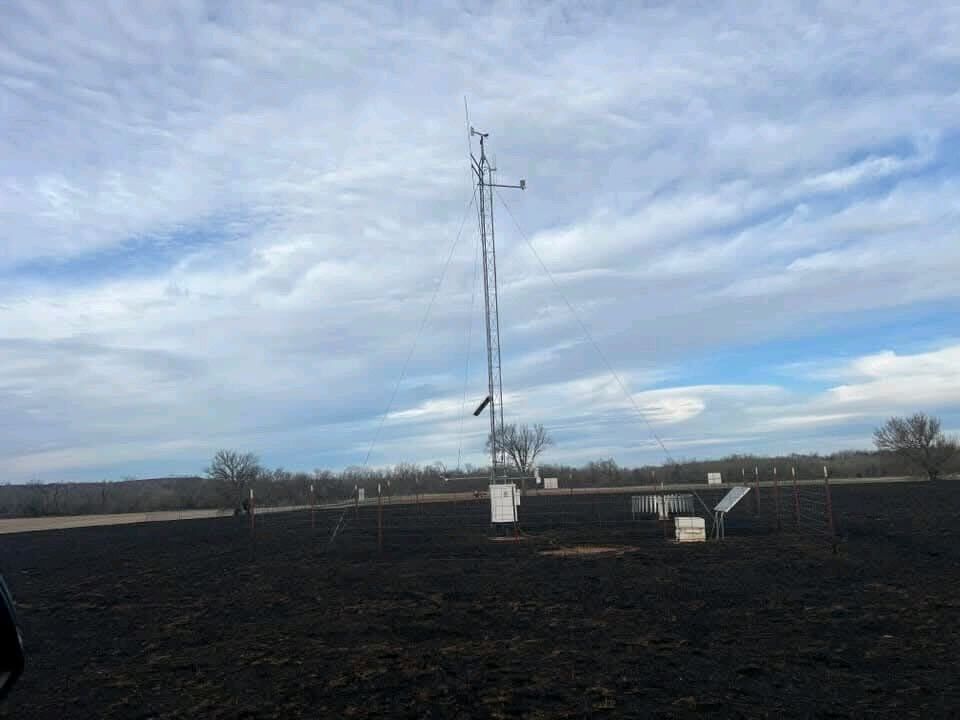 Fire burns through Oklahoma mesonet station | Weather | kten.com