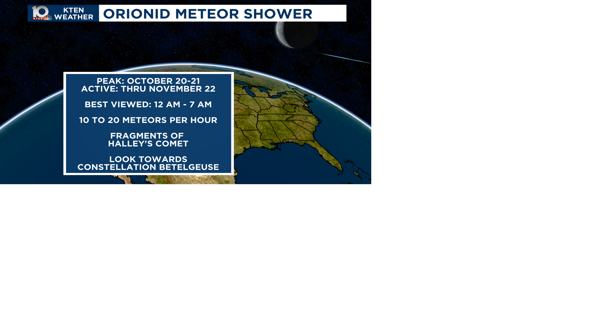 Orionid Meteor Shower | | kten.com