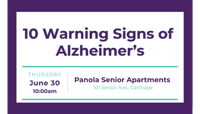 Learn the 10 Warning Signs of Alzheimer's at Free Community Class ...