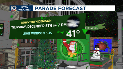 Denison Christmas Parade Forecast | Weather | kten.com