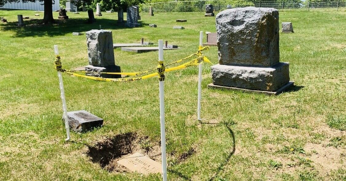 Sinking stone at Novinger Cemetery has board members perplexed | Local ...