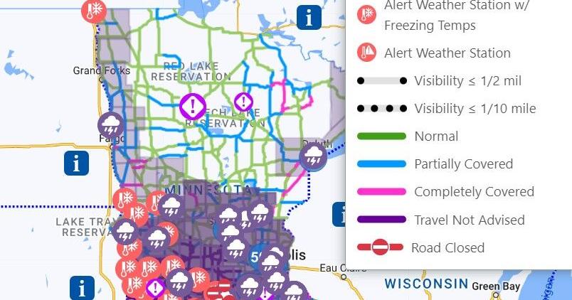A Number of Roads Are Closed Across N.D. Due To Blowing Snow | News ...