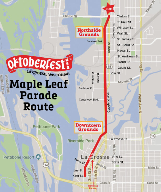 Oktoberfest USA Maple Leaf 2025 parade lineup: 98 participants