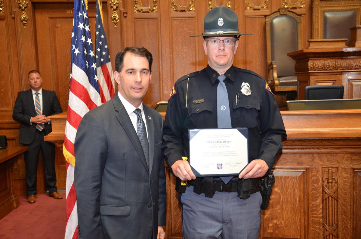 Local state trooper recognized by Governor Walker