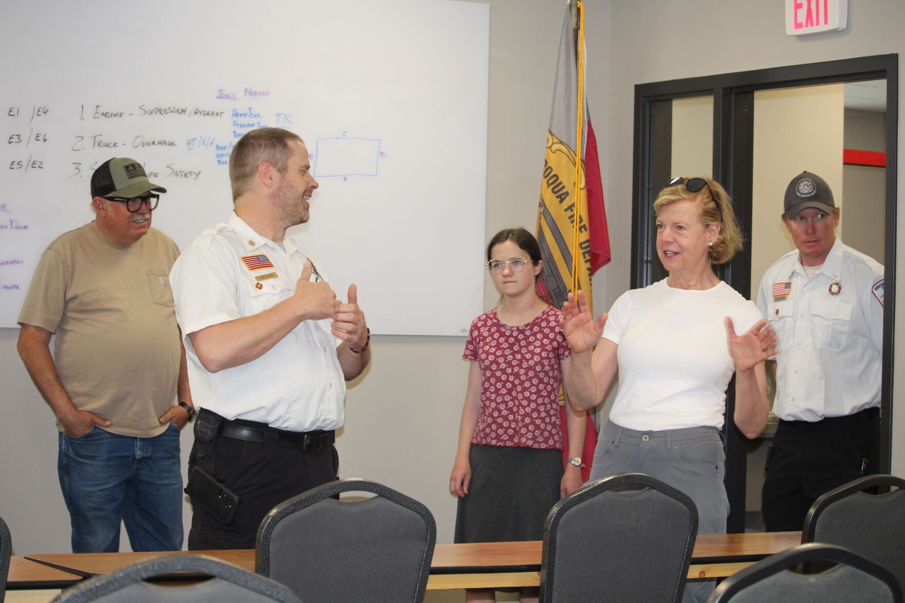 Sen. Tammy Baldwin tours new fire station in Viroqua