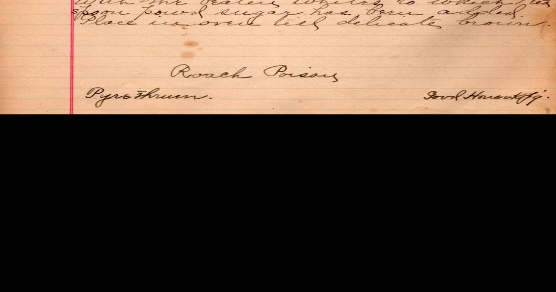 Things That Matter: Lemon pie and roach poison