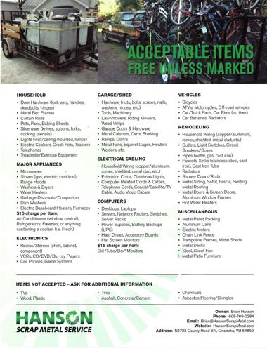 HANSON SCRAP METAL SERVICE LLC