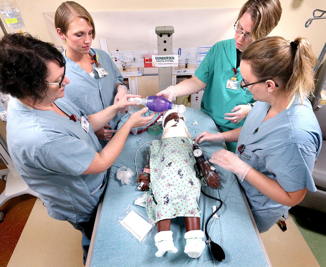 Gundersen nurses hone skills on new, lifelike infant, toddler simulators