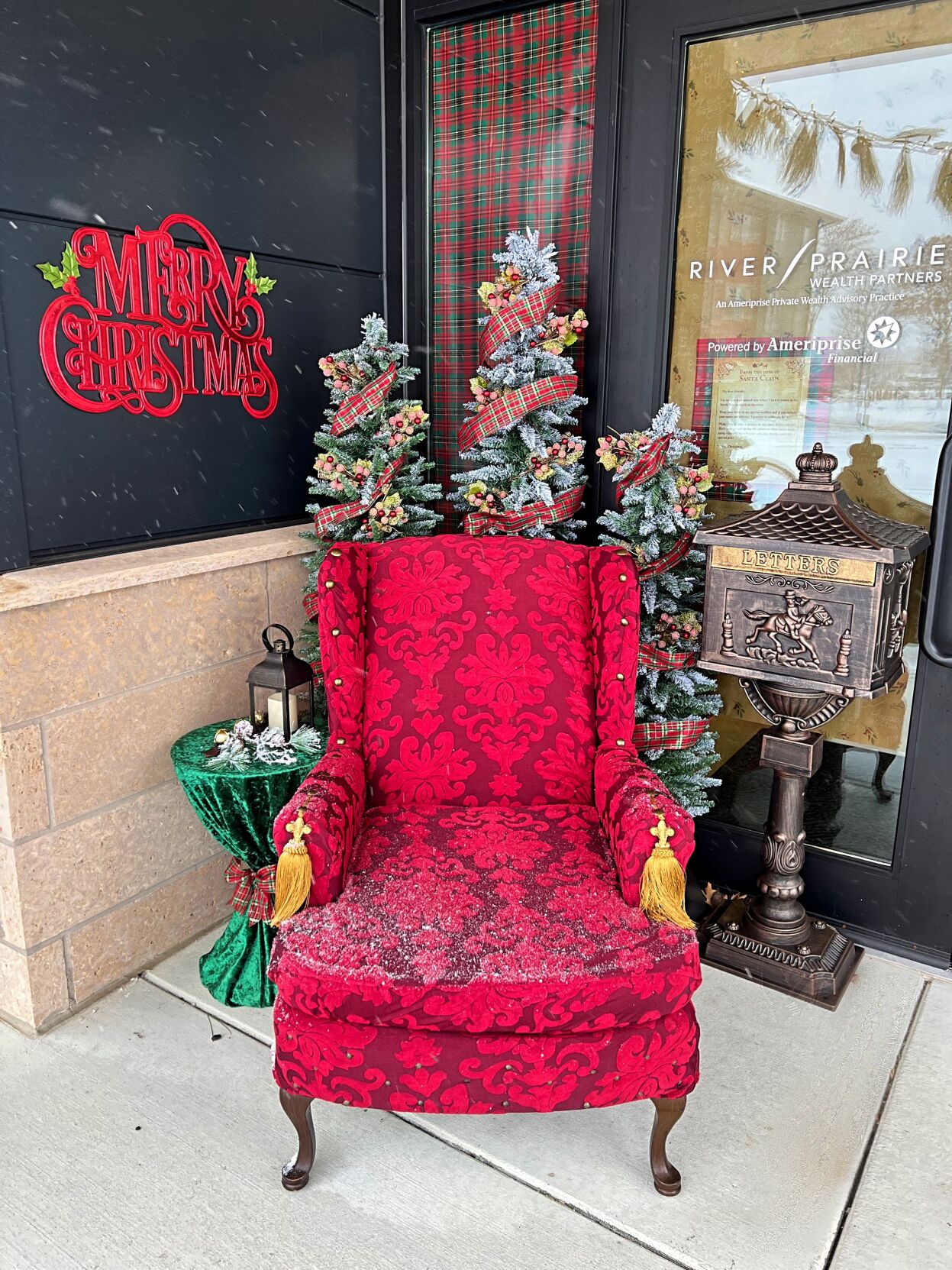 North Pole Express Mailbox collects letters for Santa