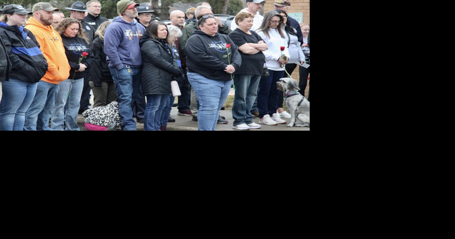 Officer Emily Breidenbach Memorial unveiled outside the Chetek Police ...