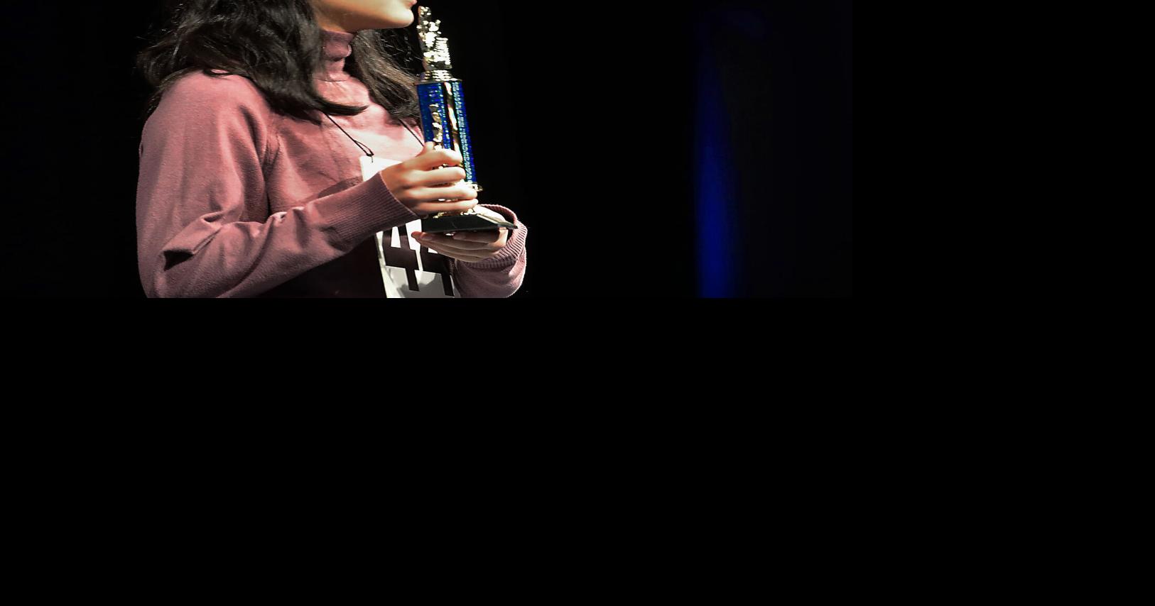 Wisconsin's Maya Jadhav competes in national spelling bee