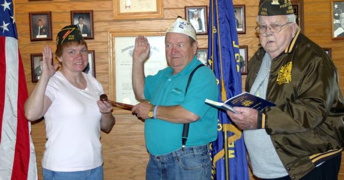 Jefson swears in Jefson as the newest Westby VFW commander