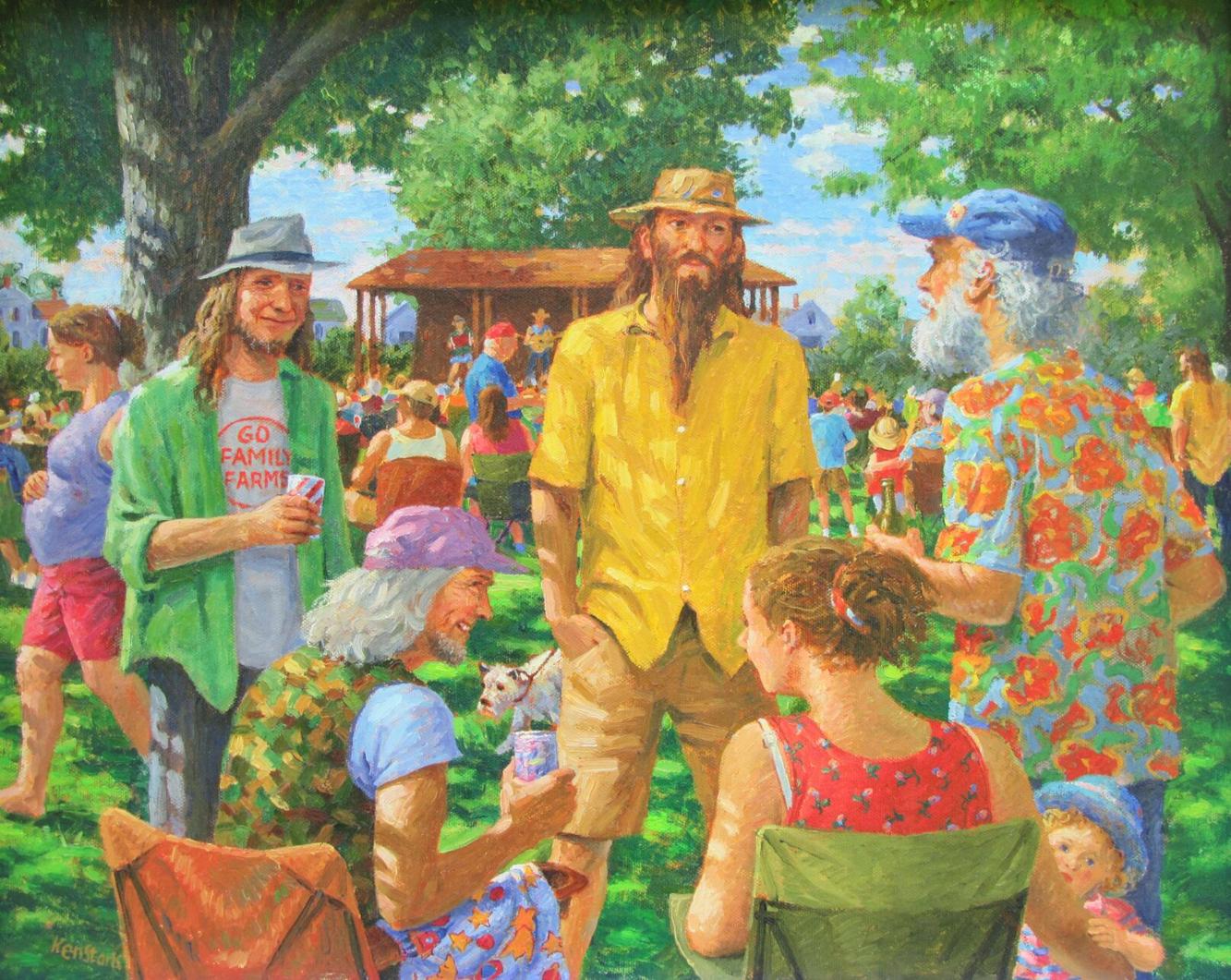 Ken Stark oil painting to benefit Driftless Music Festival